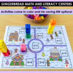 Gingerbread Math and Literacy Centers for Kindergarten - United Teaching