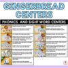 Gingerbread Math and Literacy Centers for Kindergarten - United Teaching