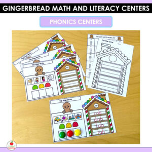 Gingerbread Math and Literacy Centers for Kindergarten - United Teaching