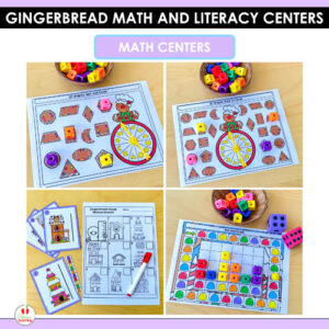 Gingerbread Math and Literacy Centers for Kindergarten - United Teaching