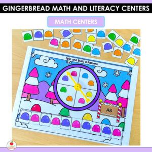 Gingerbread Math and Literacy Centers for Kindergarten - United Teaching