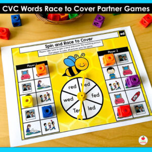 CVC Words Race to Cover Games Packet - United Teaching