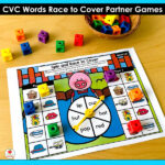 CVC Words Race to Cover Games Packet - United Teaching